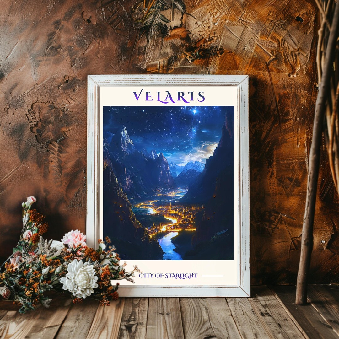Acotar Poster, Velaris Poster, Velaris Art, Sarah J Maas Inspired Gift ...