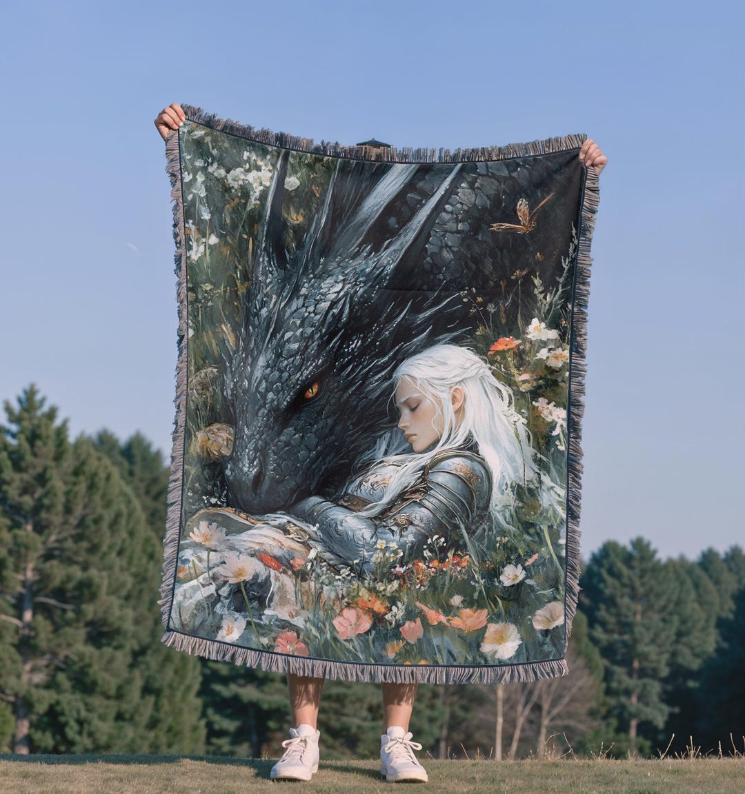 Throne of Glass Blanket | Abraxos and Manon Decor | TOG Decor | Throne ...