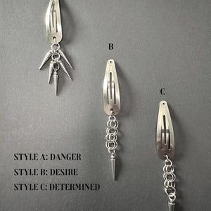 Goth Alternative Y2k Style Snap Clips - Etsy