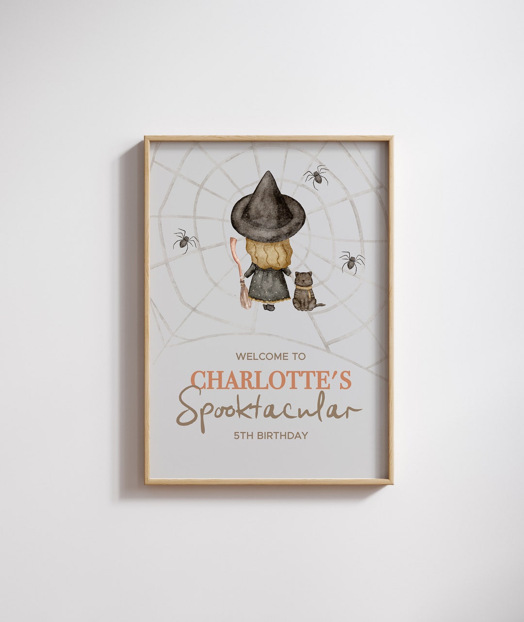 Birthday Welcome Sign Halloween Theme Birthday Party Witch Editable ...