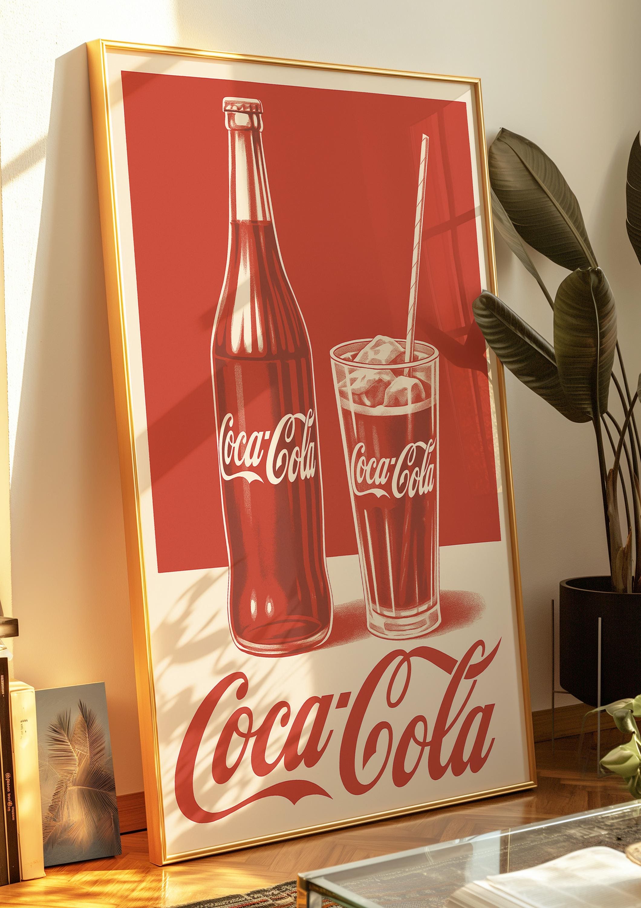 Vintage Coca Cola Poster - Retro Kitchen Decor - Classic Coke ...