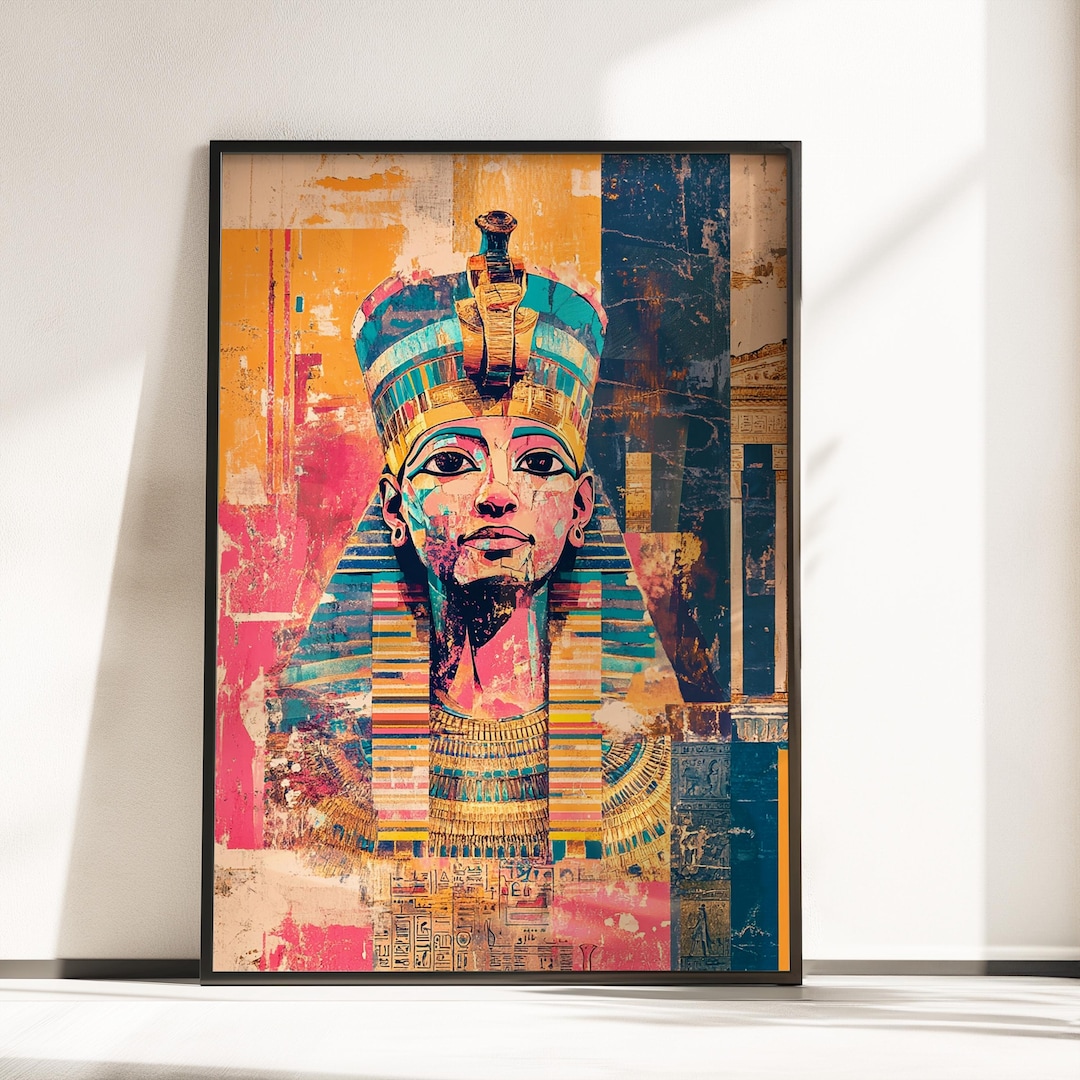 Pop Art Egyptian Poster - Egyptian Pharaoh Wall Art - Ancient Egypt ...