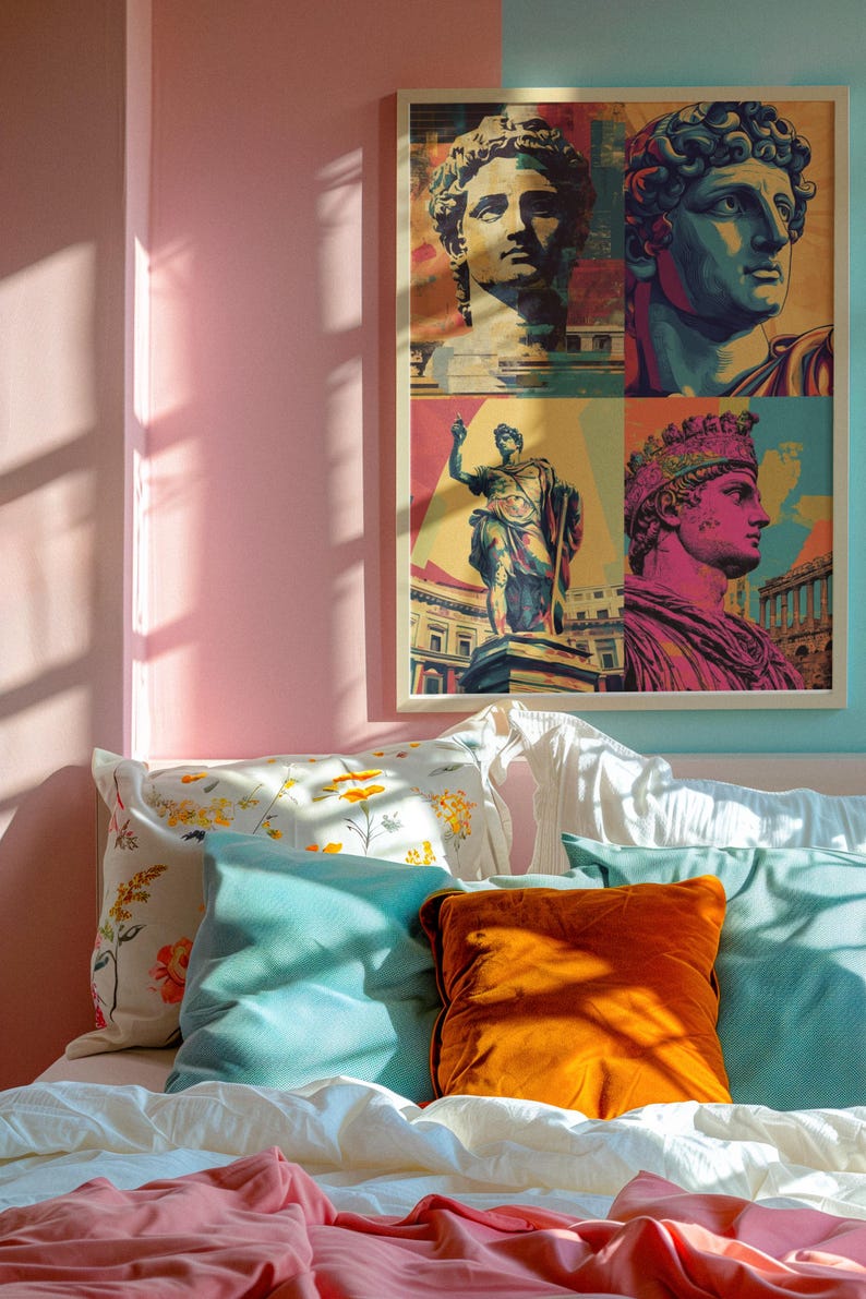Roman Pop Art Poster, Ancient Rome Poster, Pop Art Style, History ...