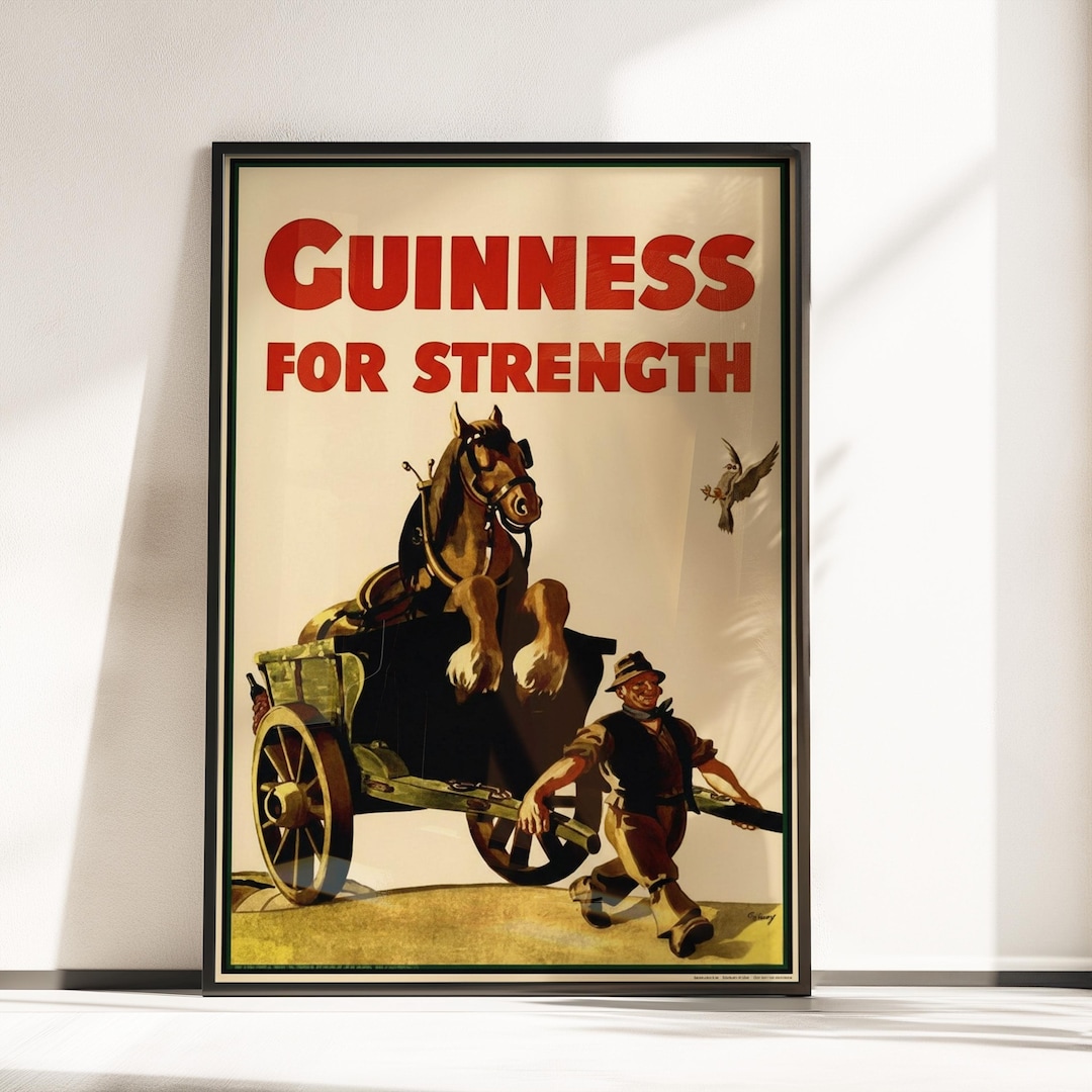 Vintage Guinness for Strength Poster - Classic Irish Beer Wall Art ...