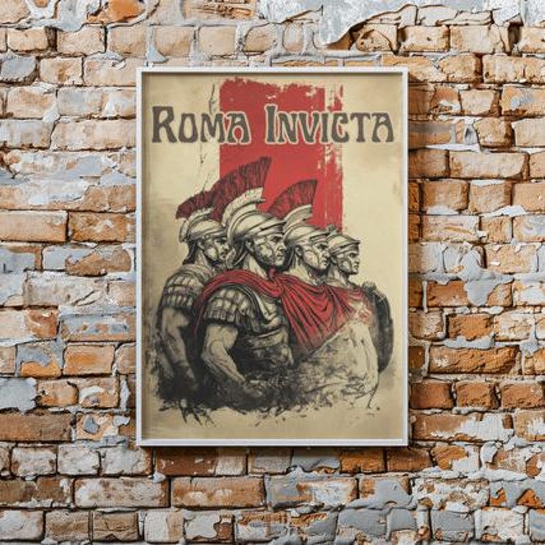 Roma Invicta, Roman History Poster, Ancient Rome Poster, Roman Soldier ...
