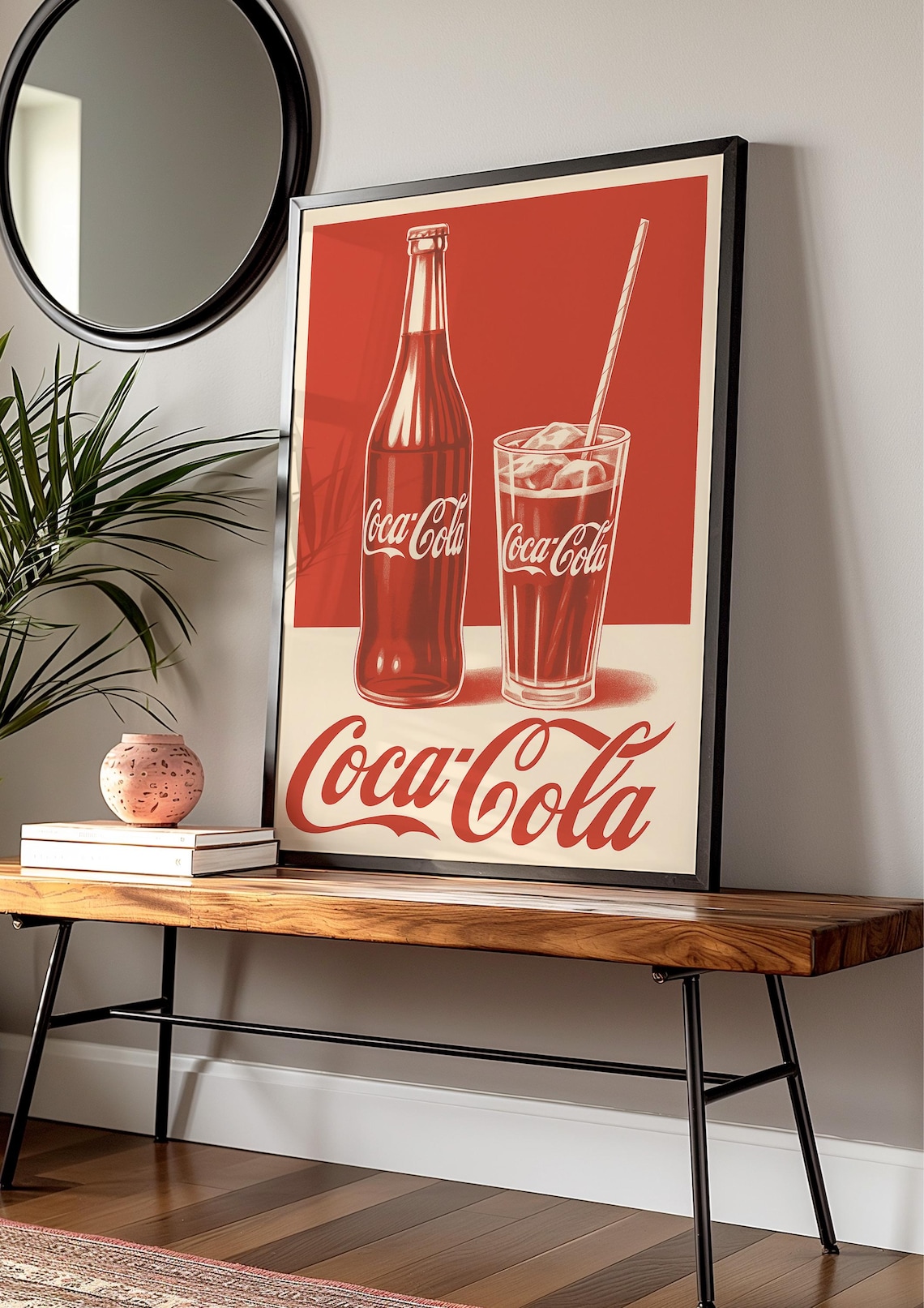 Vintage Coca Cola Poster - Retro Kitchen Decor - Classic Coke ...