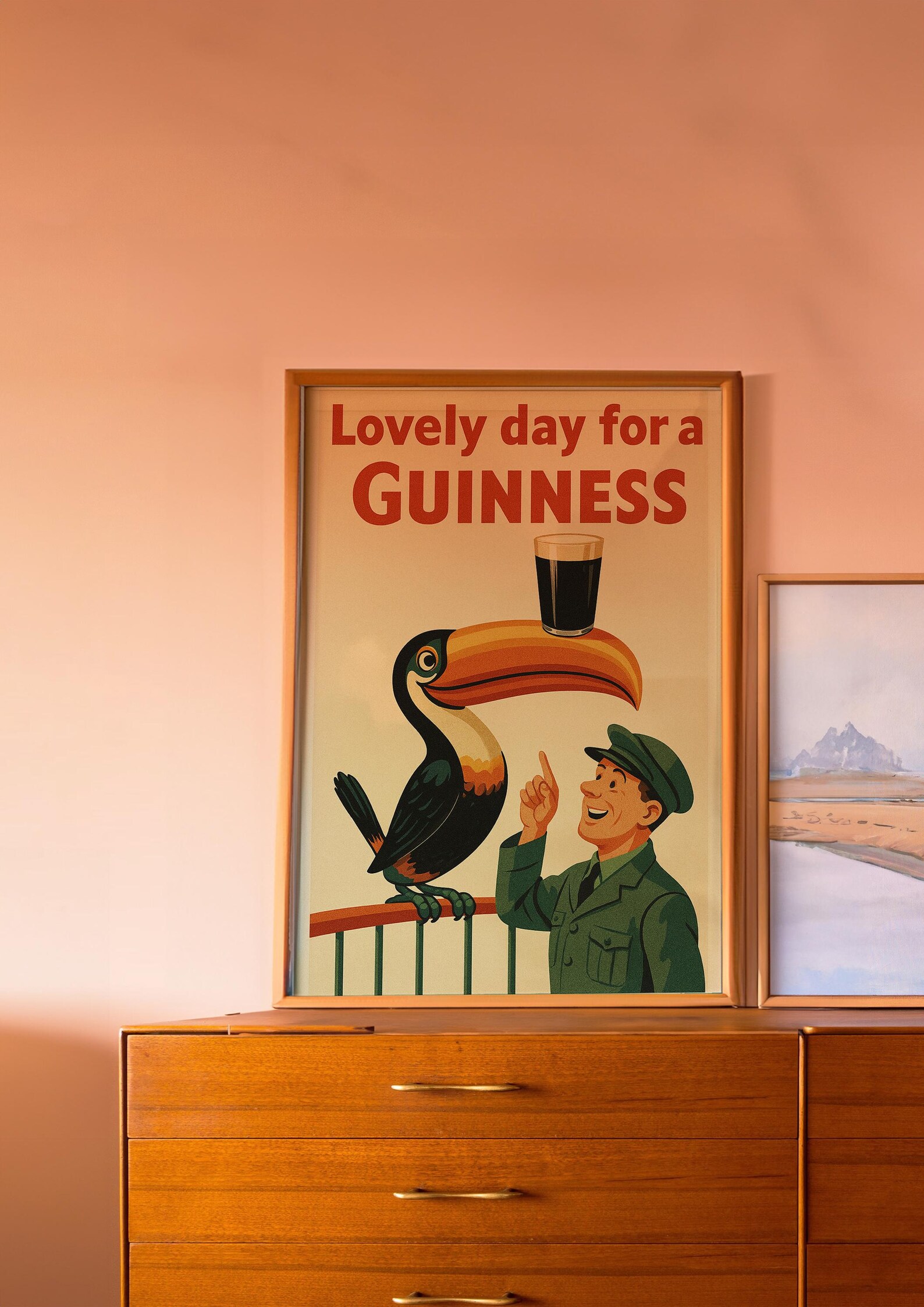 Vintage Guinness Poster Print – Retro Beer Ad - Vintage Beer Poster ...