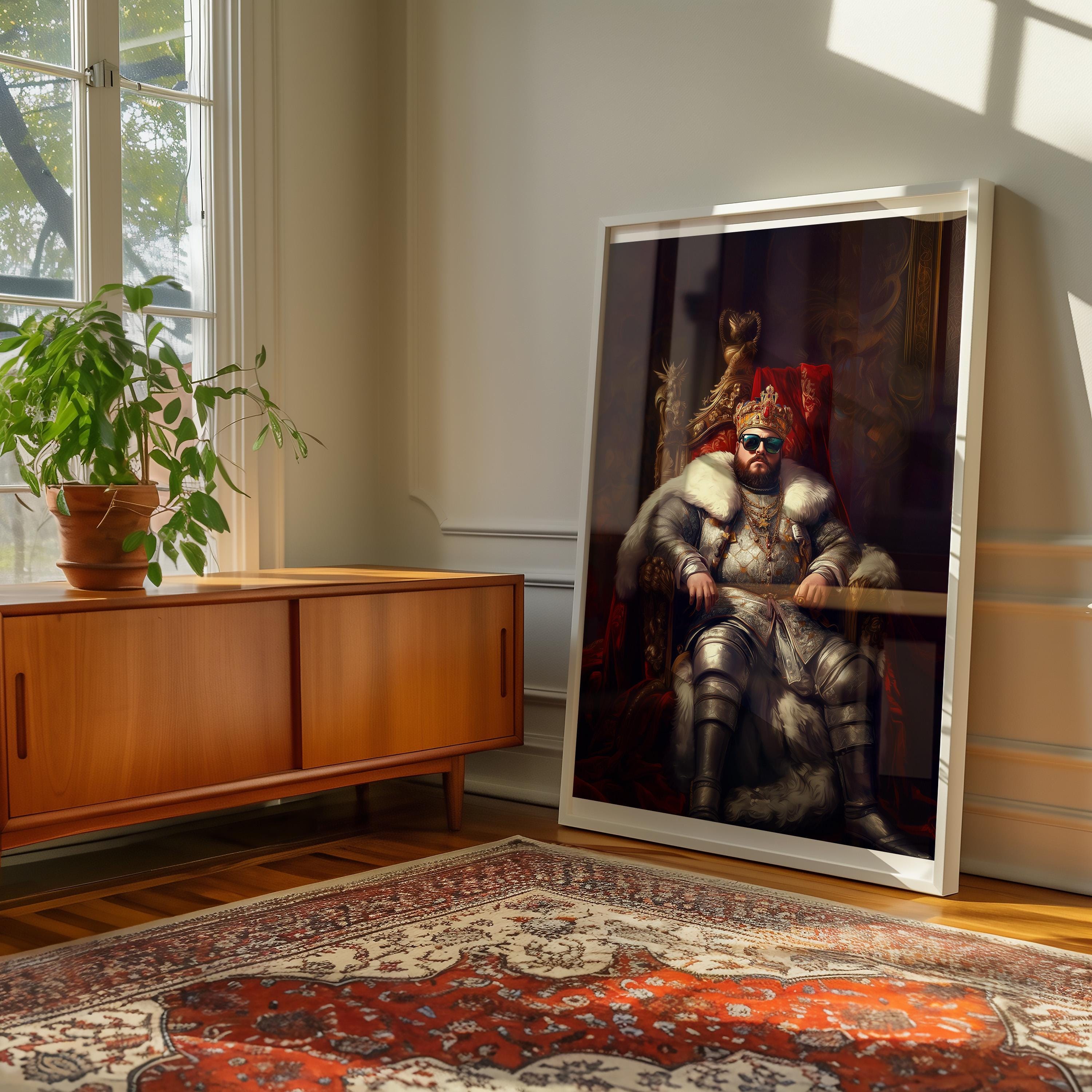 King Henry VIII Poster - Funny Royal Portrait Poster - King Wall Art ...