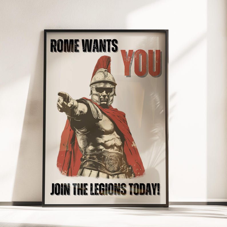 Roman Legions History Poster - Vintage Military Recruitment Poster ...