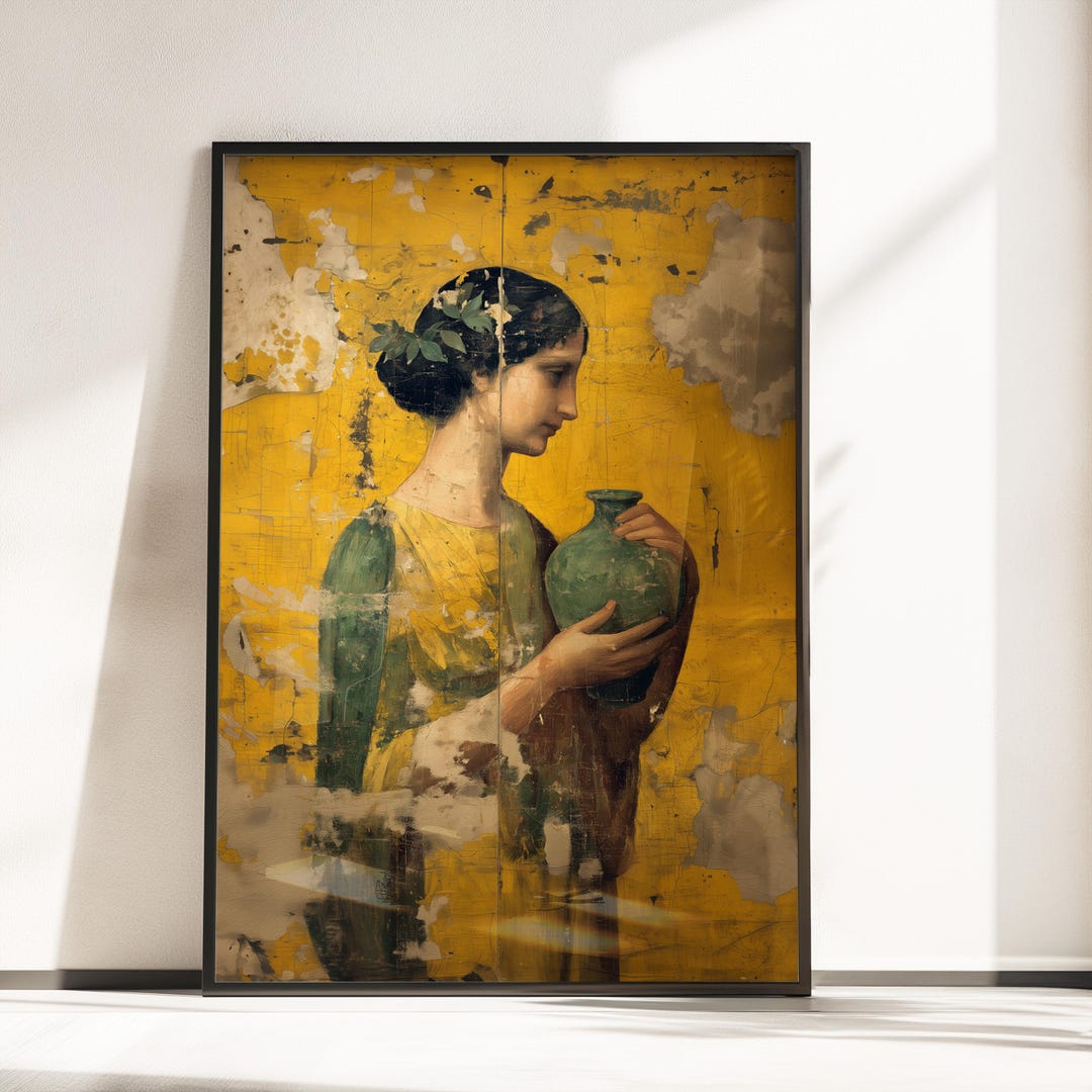 Ancient Greek Fresco Poster - Classical Wall Art - Greco-roman Wall ...