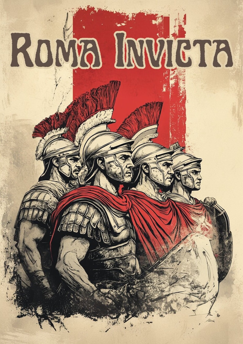 Roma Invicta, Roman History Poster, Ancient Rome Poster, Roman Soldier ...