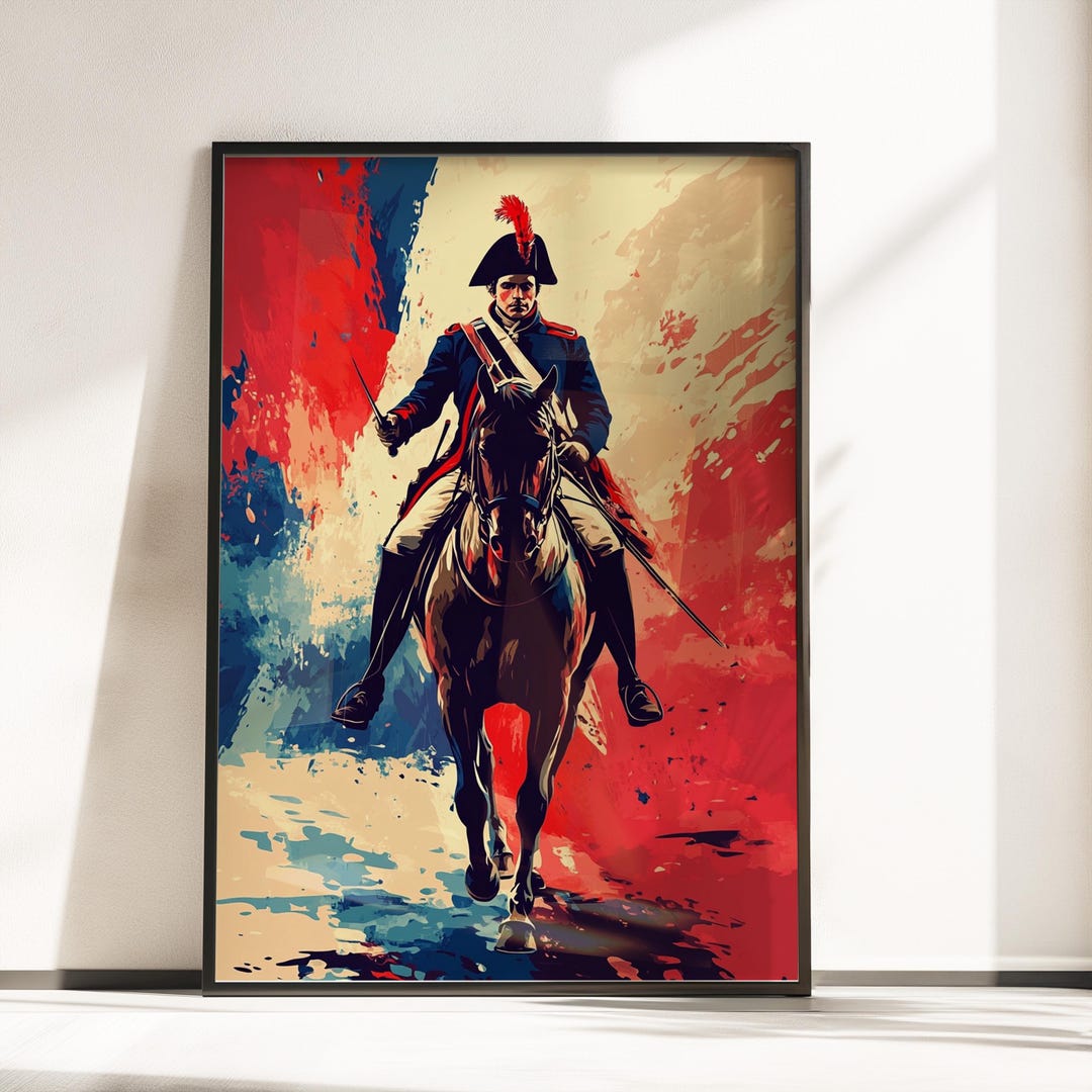 Vintage Napoleon Poster - French Tricolour - Napoleon Bonaparte Poster ...