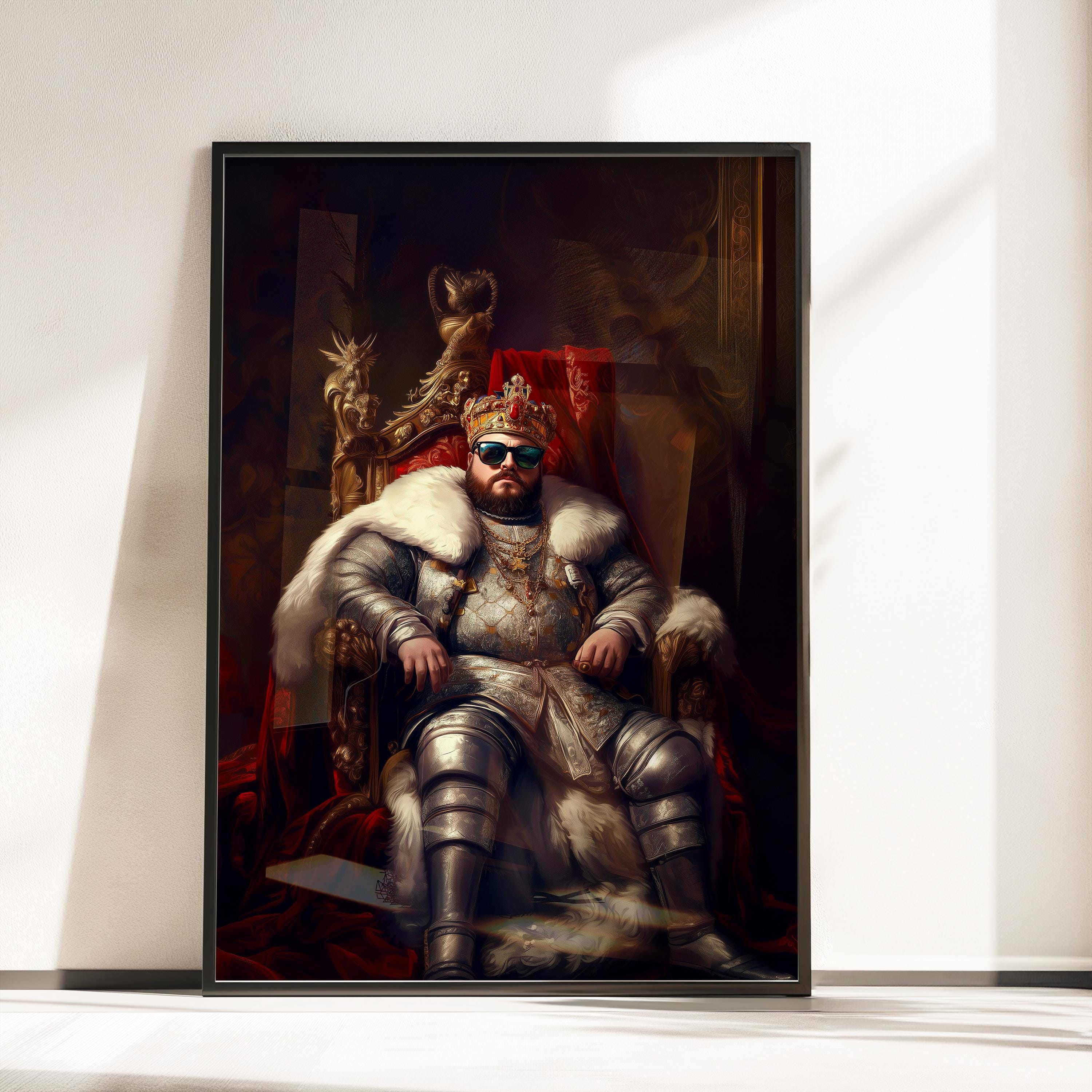 King Henry VIII Poster - Funny Royal Portrait Poster - King Wall Art ...