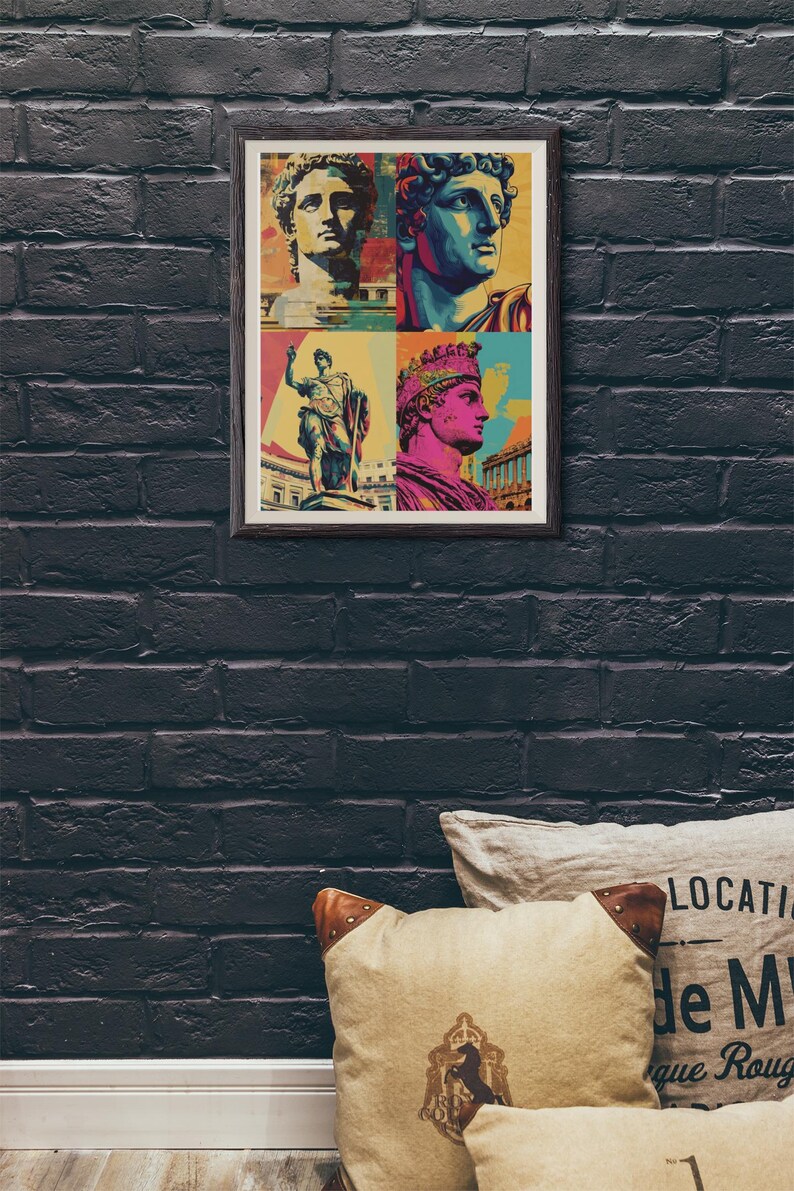 Roman Pop Art Poster, Ancient Rome Poster, Pop Art Style, History ...