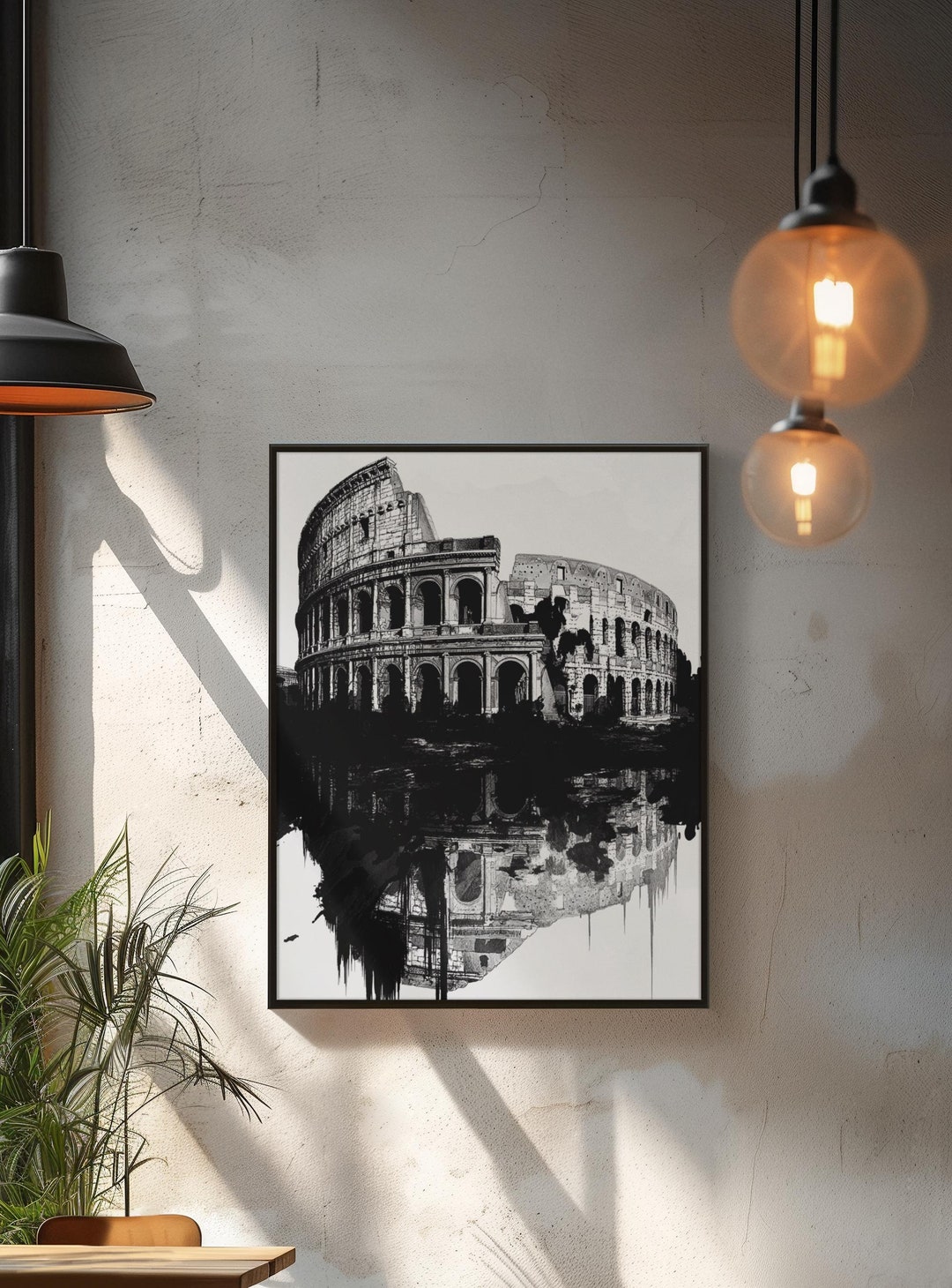 Black and White Colosseum Poster, Colosseum Poster, Ancient Rome, Roman ...
