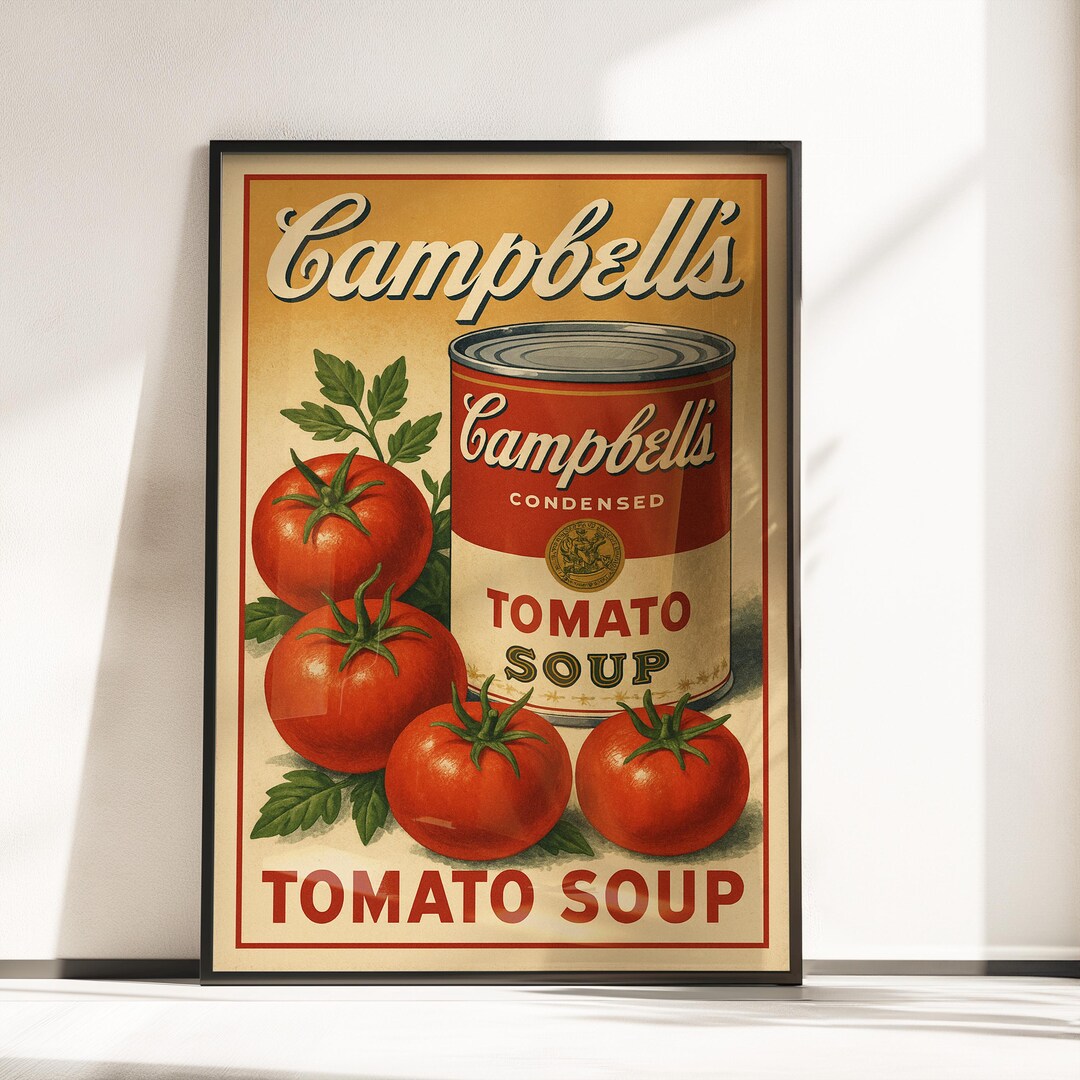 Campbells Soup Vintage Poster - Retro Kitchen Wall Art - Campbells Soup ...