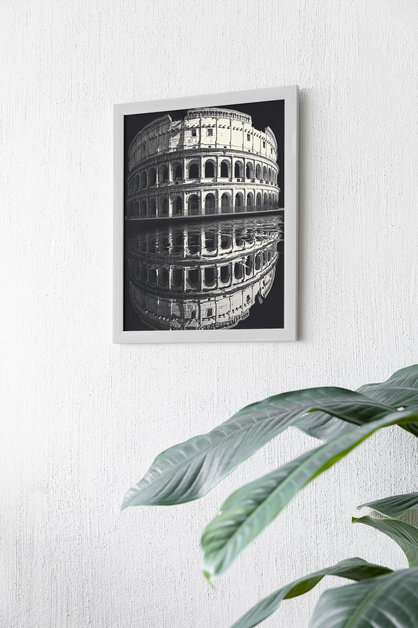 Black and White Colosseum Poster, Stunning Roman Colosseum Poster ...