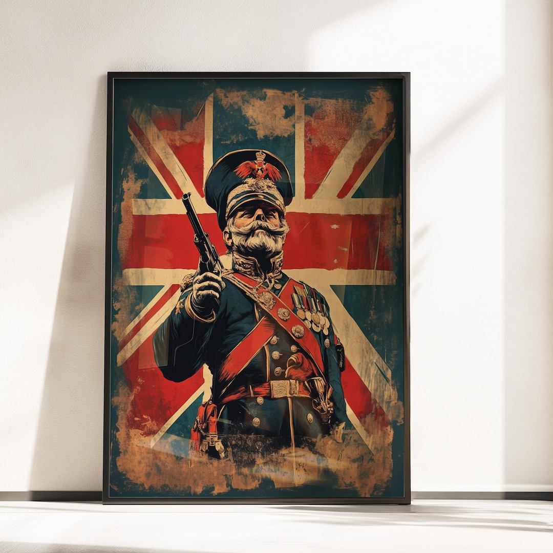 British Empire Vintage Poster – Union Jack Patriotic Military Wall Art ...