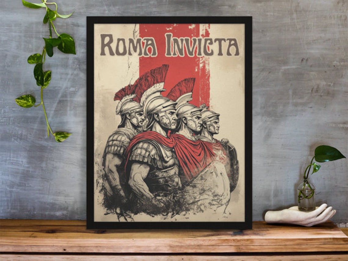 Roma Invicta, Roman History Poster, Ancient Rome Poster, Roman Soldier Poster, History Poster ...