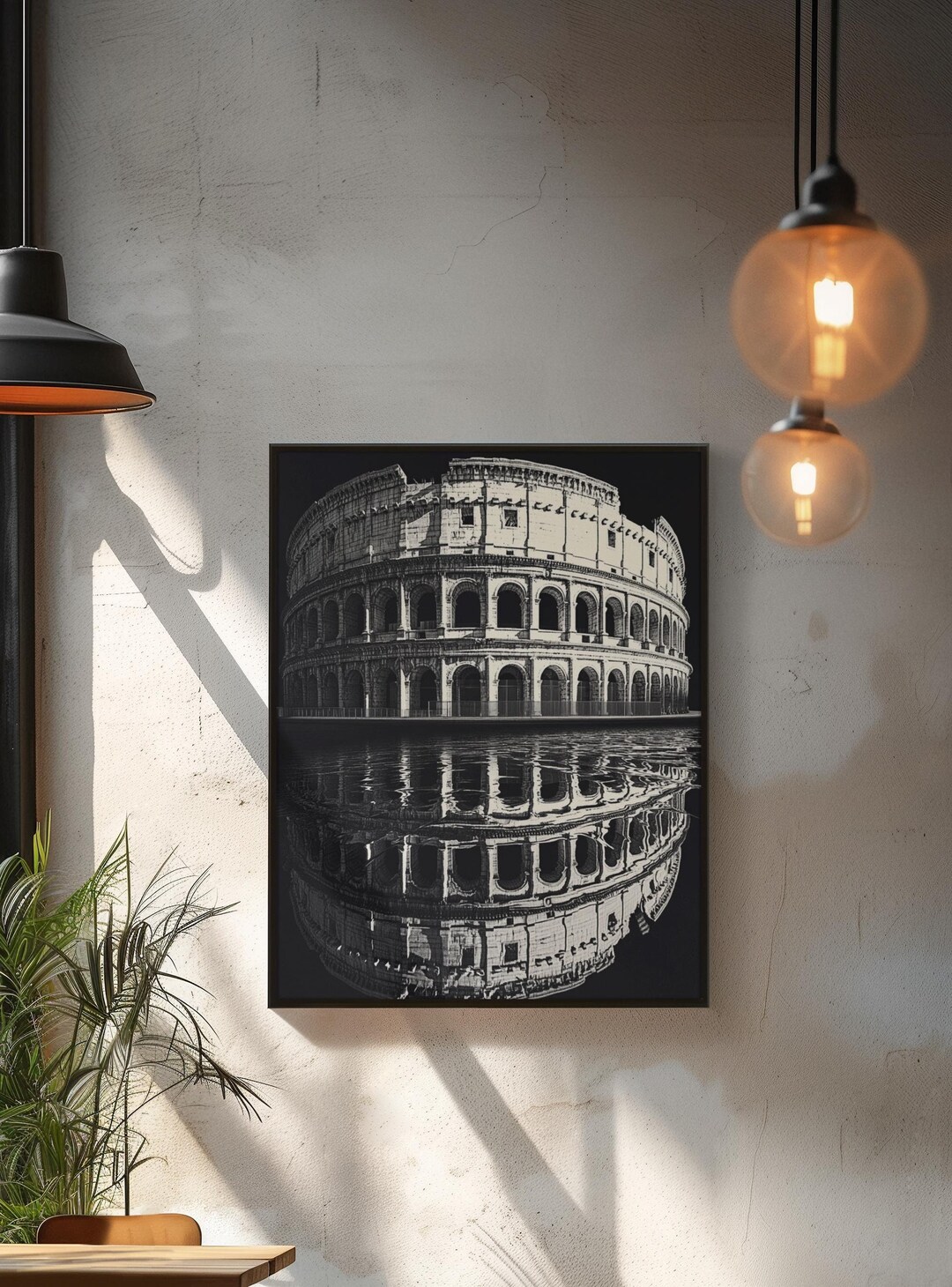 Black and White Colosseum Poster, Stunning Roman Colosseum Poster ...