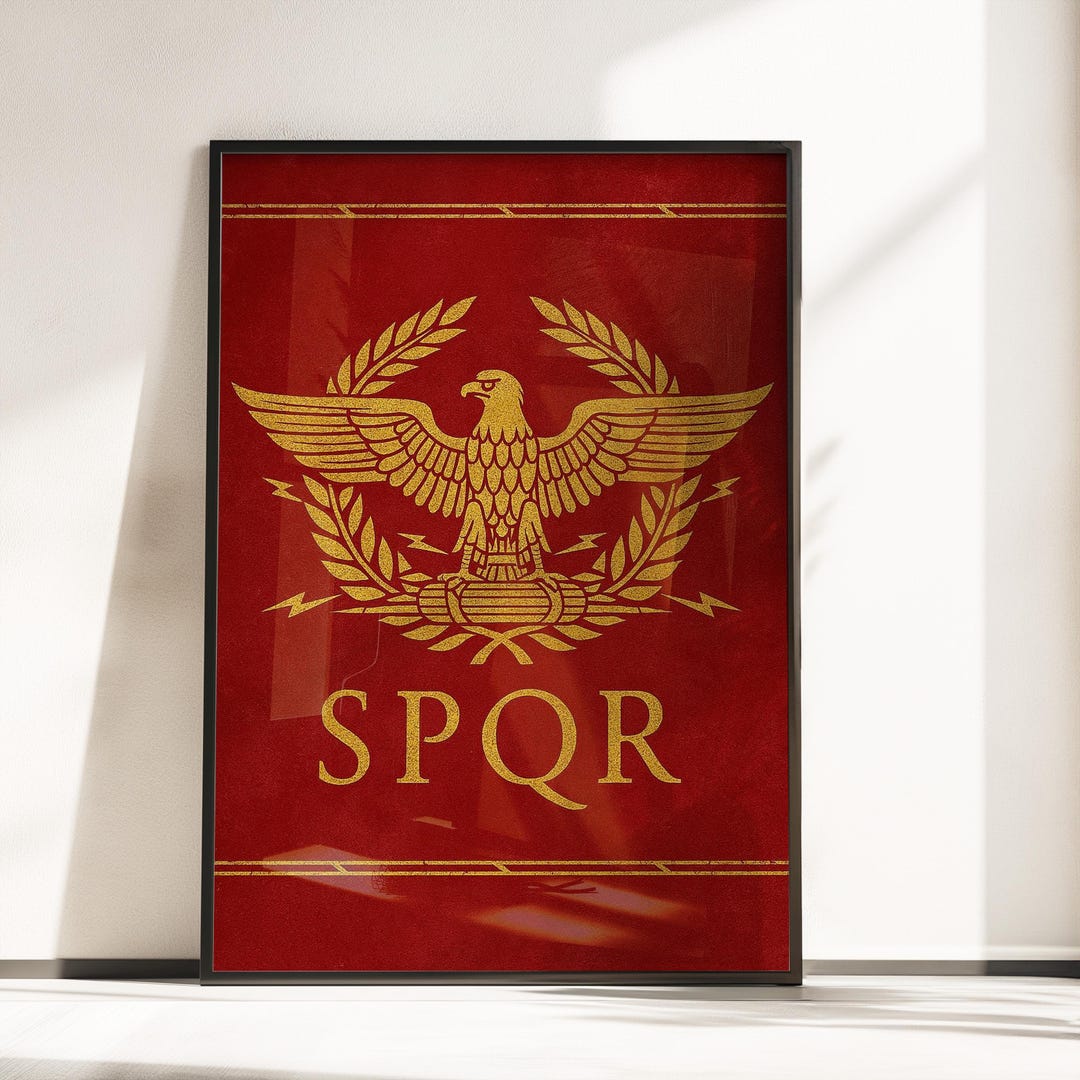 SPQR Roman Eagle Poster - Ancient Rome Wall Art - Roman Empire Poster ...