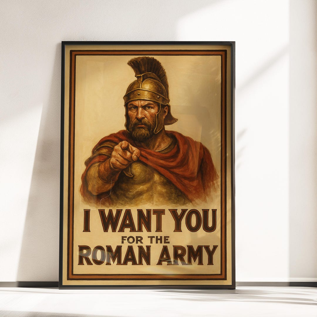 Vintage Roman Army Poster - Army Recruitment Poster - Retro Roman ...