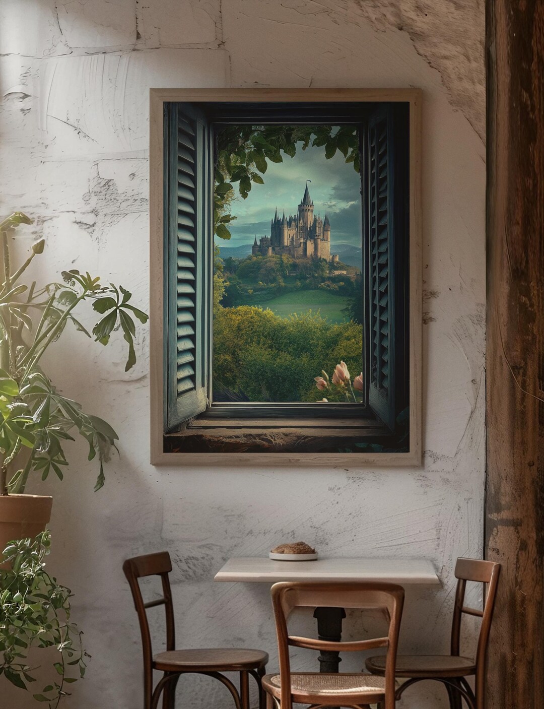 Window to the Castle Poster, Medieval Castle Poster, Castle Poster ...