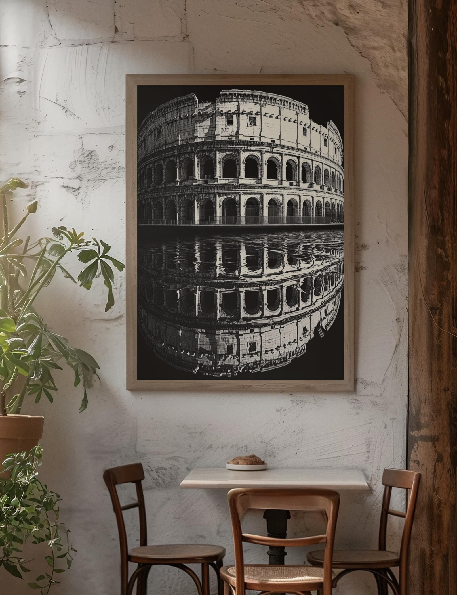 Black and White Colosseum Poster - Roman Colosseum Wall Art - Ancient ...