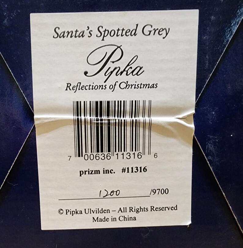 Pipka 6" Santa's Spotted Grey Reflections of Christmas 1200/9700 Design ...