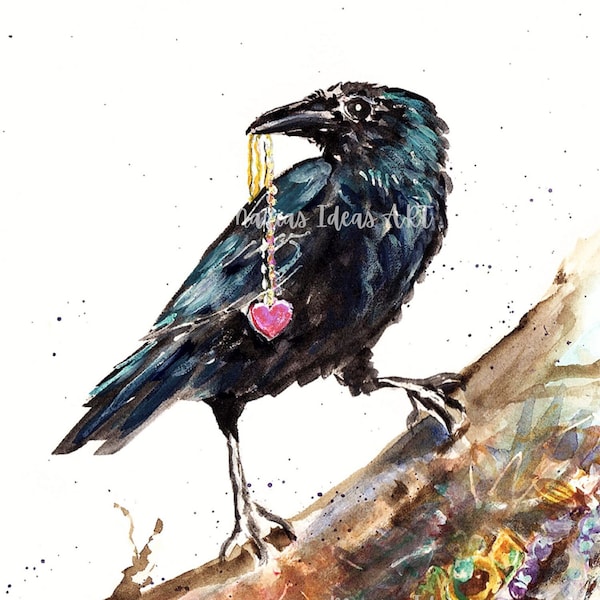 Crow Heart - Etsy