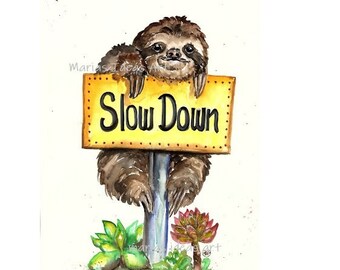 Funny Slow Down Sign - Etsy