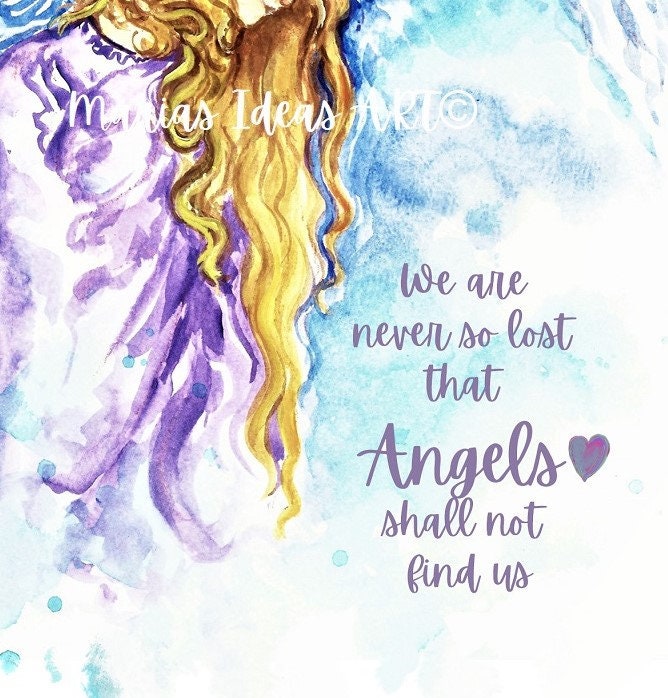 Angel Wall Art Angel Quote Inspirational Quote Spiritual - Etsy