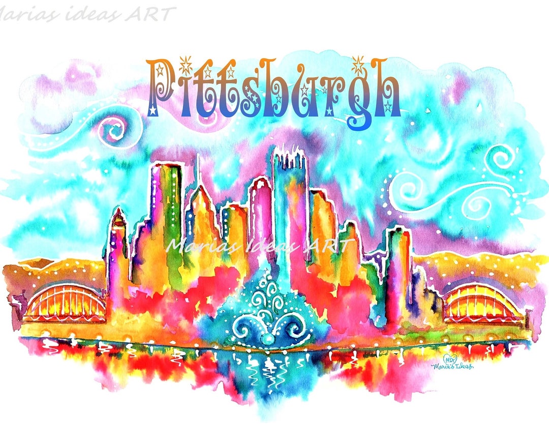 Pittsburgh Art, Skyline, Pittsburgh Wall Art, Pittsburgh Proud ...