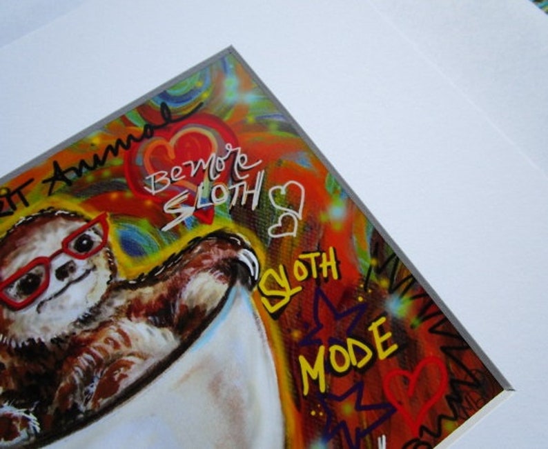 Sloth Graffiti Graffiti Art Sloth Quotes Sloth in Coffee - Etsy
