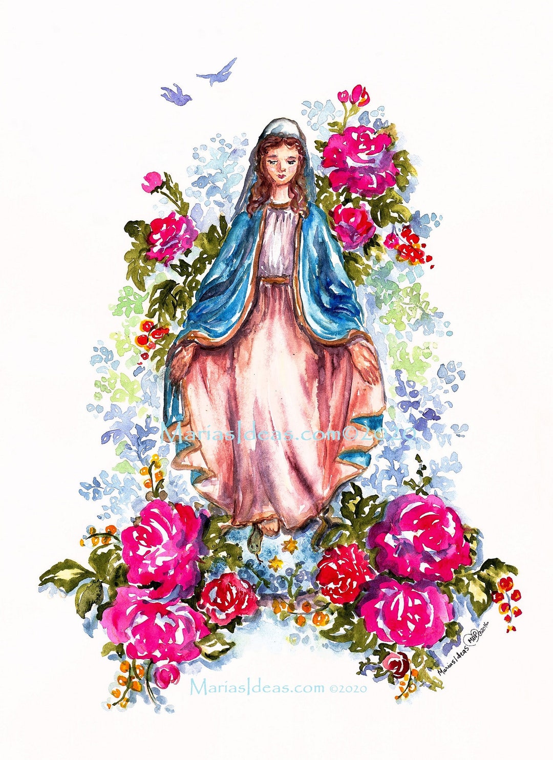 Religious Wall Art, Blessed Mother, Mother Mary, Religious Art, Catholic Art, Spiritual Art ...
