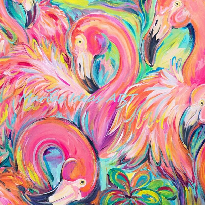Flamingo Art - Etsy