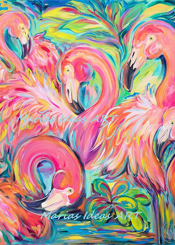 Flamingo Art, Flamingo Art, Flamingo Party, Bird Art, Pink Flamingo ...