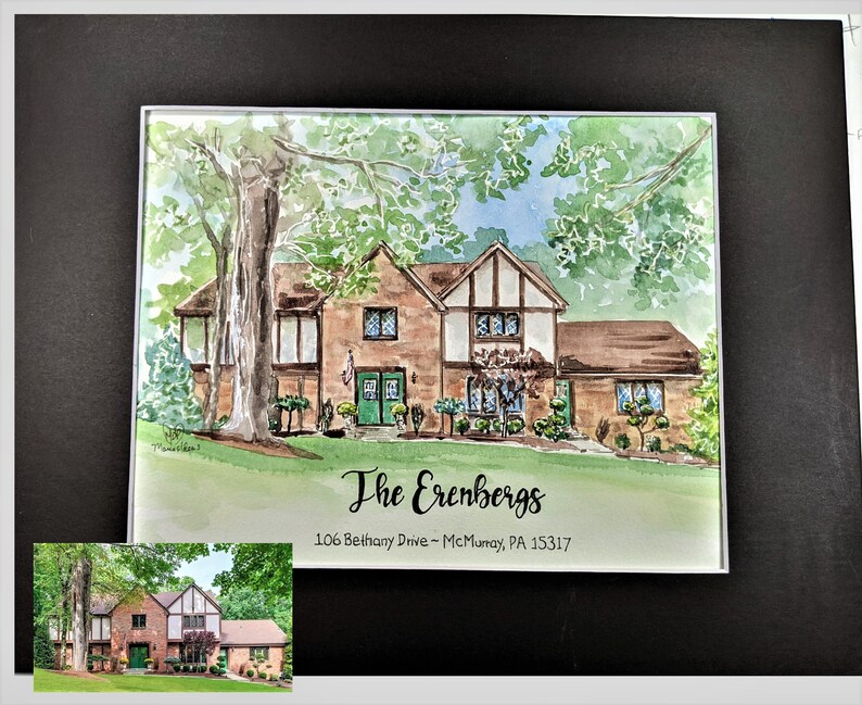 Personalized House Portraits, Watercolor Art, House Warming Gift ...