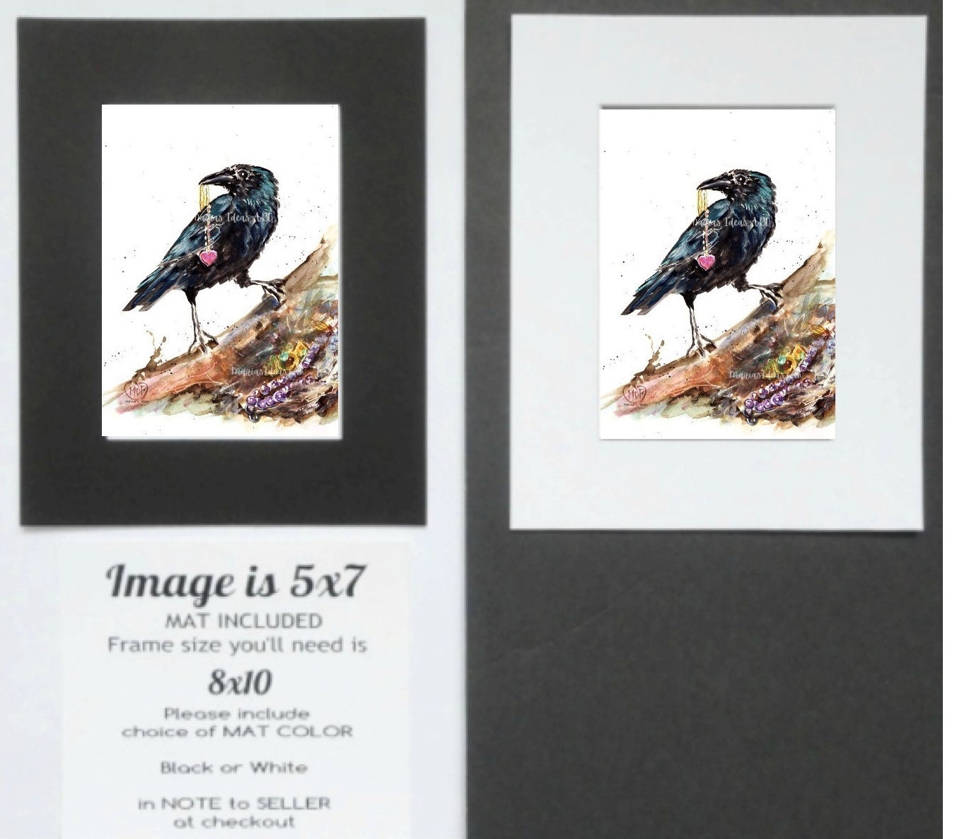 Crow Gift, Crow With Heart, Grow Giving Gift, Art, Black Crow, Raven ...