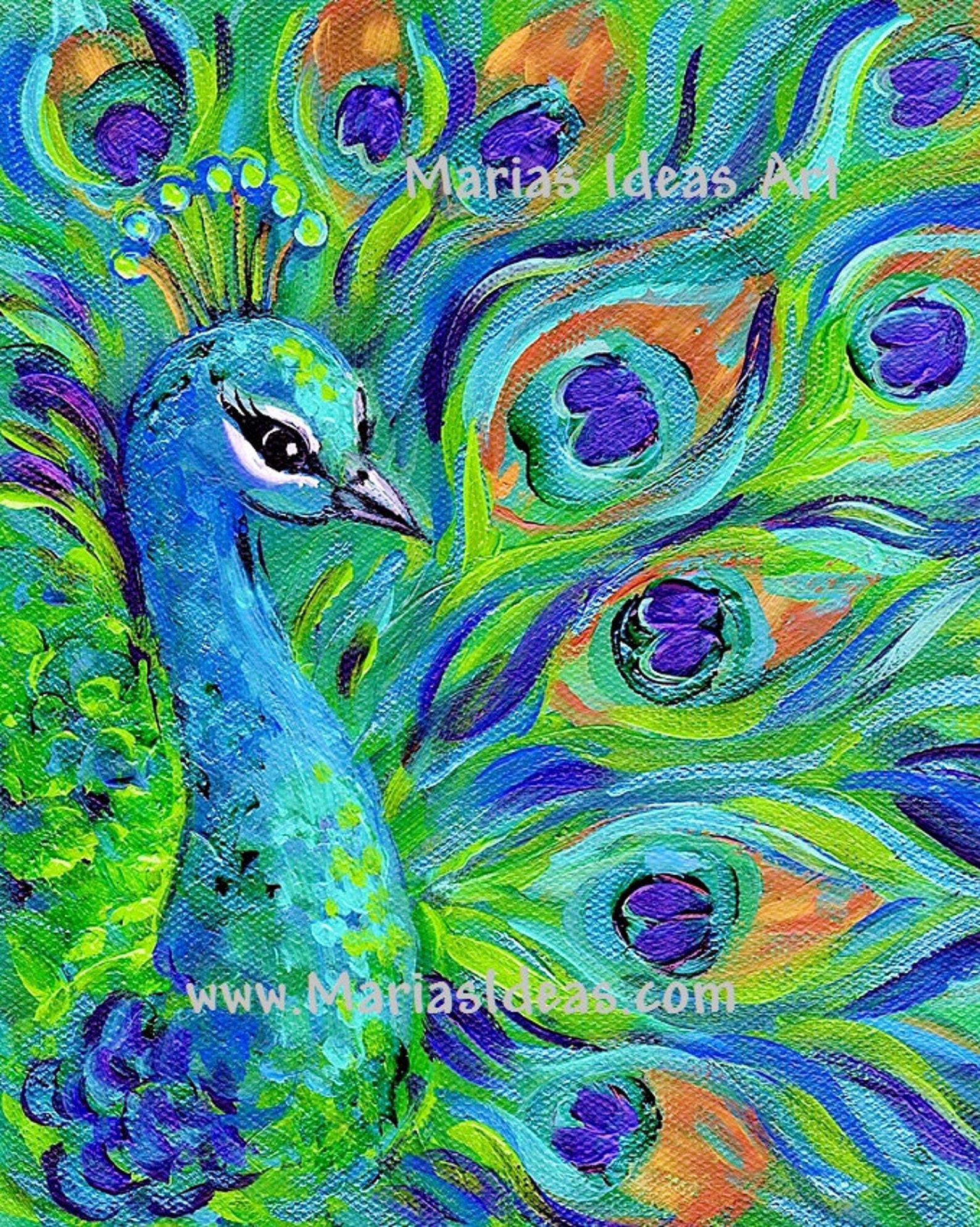 Peacock Print Peacock Wall Art Bird Print Peacock | Etsy