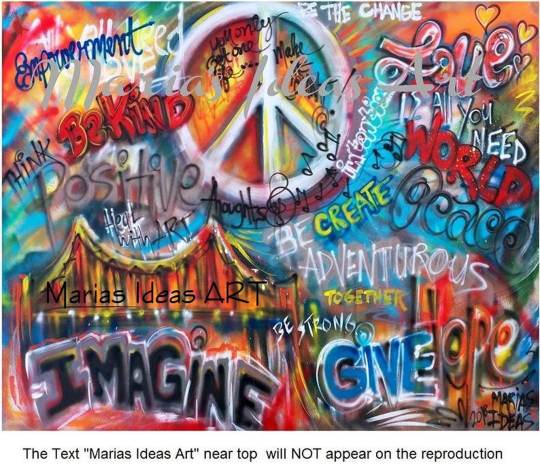 Peace Symbol Art, World Peace, Peace Symbol, Peace Wall Art, Modern ...