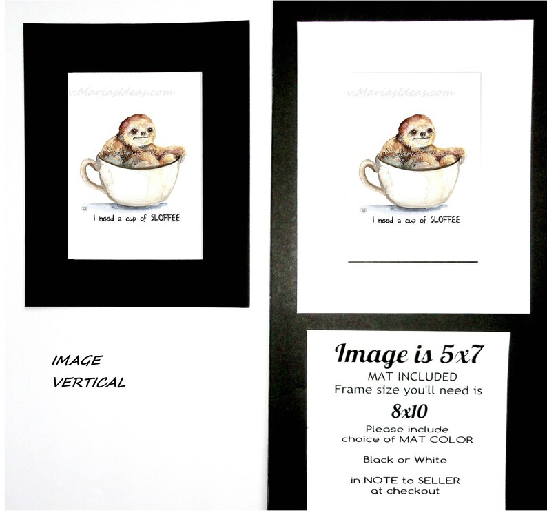 Sloth Cartoon, Sloffee, Sloth in Coffee Cup, Coffee Art, Cafe Art ...