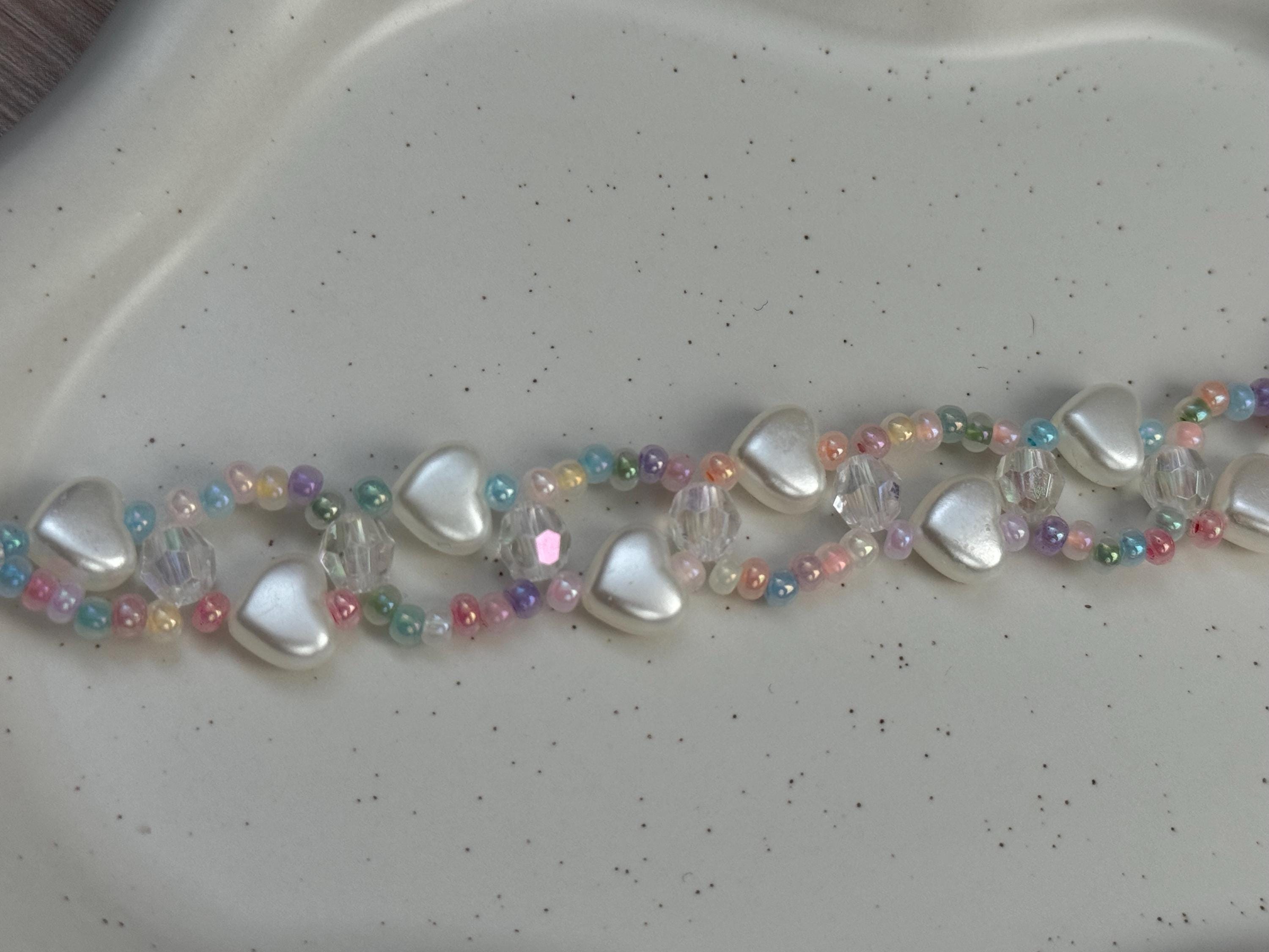 Candy Hearts Braided Bracelet - Etsy