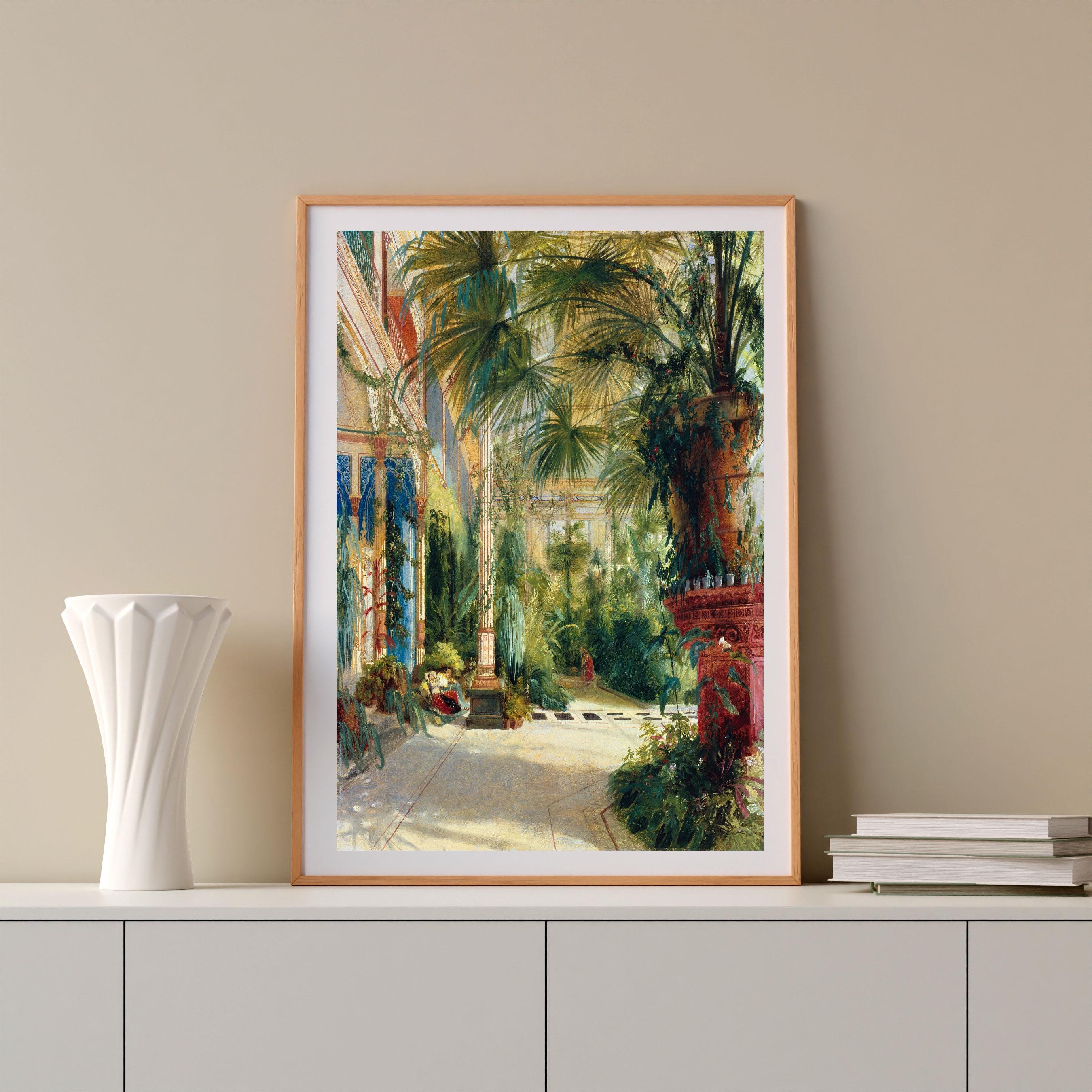 Carl Blechen the Interior of the Palm House, 1832 Digital Fine Art Oil ...