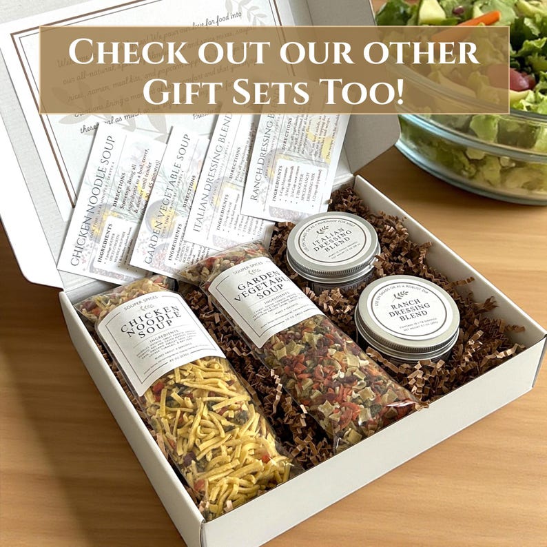 Healthy All-natural Dip Mixes Gift Box, Dips for Familes, College ...
