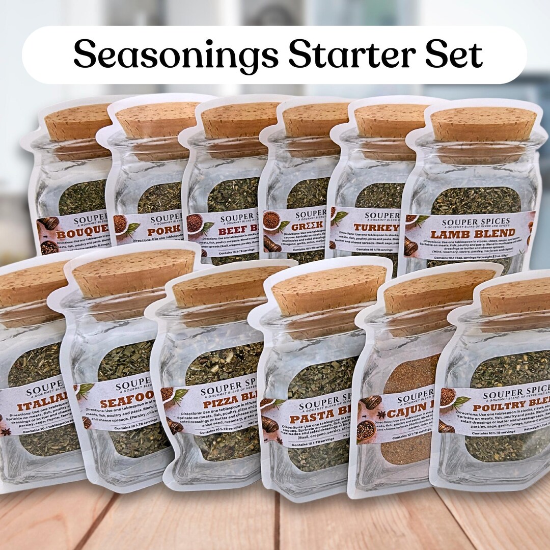 Herbs and Spices Blends Seasoning Starter Set - 12 | Great House ...
