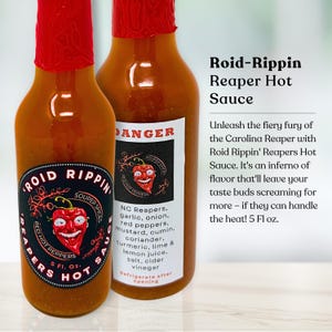Carolina Reaper Pepper Hot Sauce | Spicy Gourmet Sauce, Fiery Flavor ...
