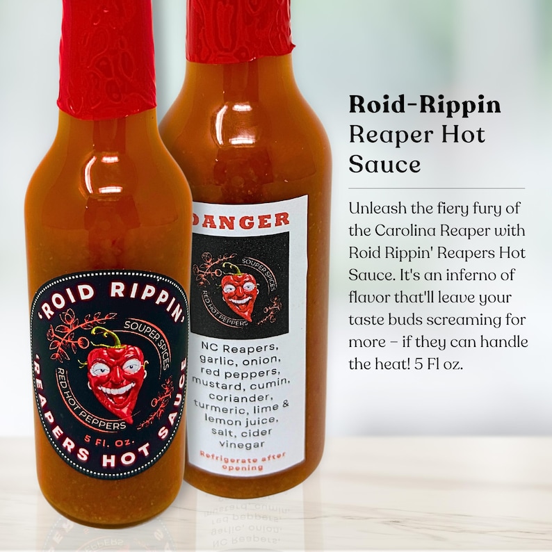 Carolina Reaper Pepper Hot Sauce | Spicy Gourmet Sauce, Fiery Flavor ...