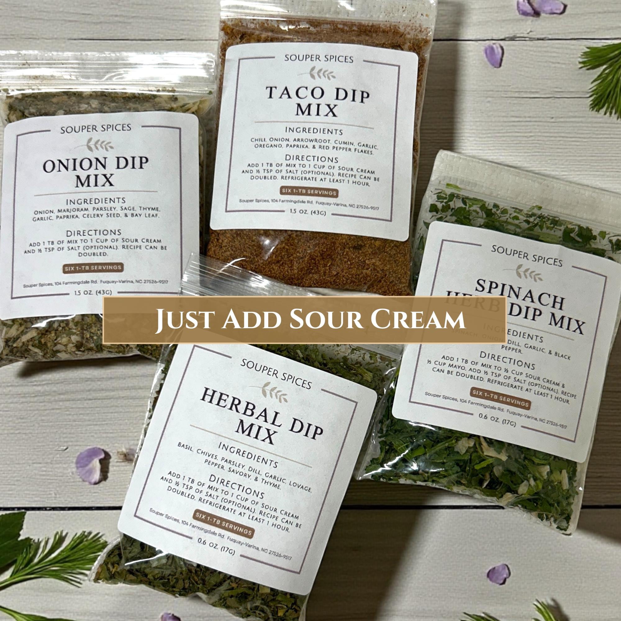 Healthy All-natural Dip Mixes Gift Box, Dips for Familes, College ...
