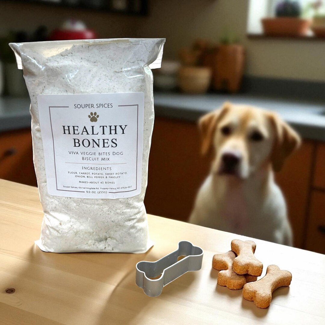Healthy Natural Vegetable Dog Biscuit Mix, Homemade Easy Bake DIY Puppy ...